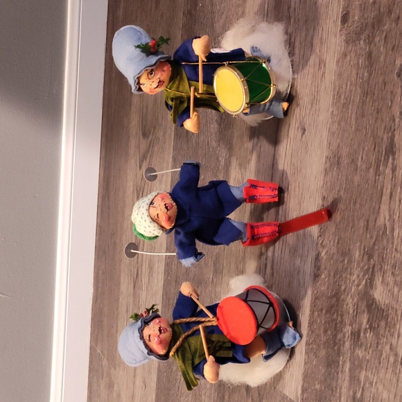 Annalee | Accents | Vintage Annalee Dolls Set Of 3 2 Drummers Skier ...